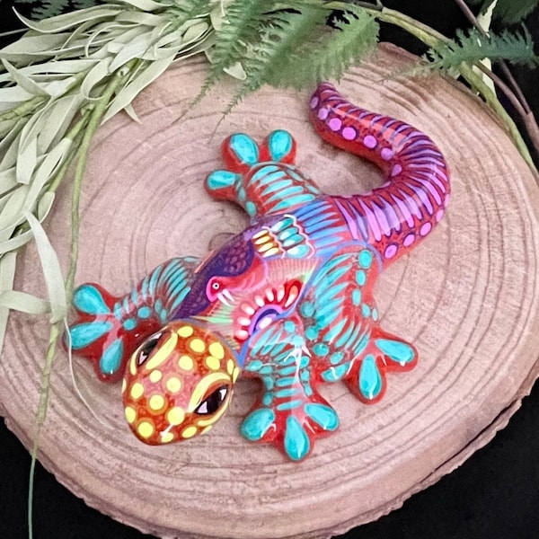 Painted Lizard - Etsy