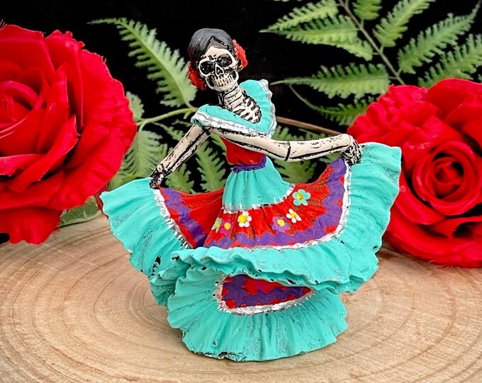 Catrina Frida Kalho Skeleton Mexican Ceramic Hand-painted, Pottery ...