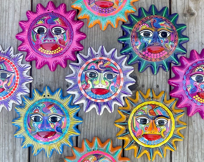 Hand Painted Talavera Mini Sun - Etsy