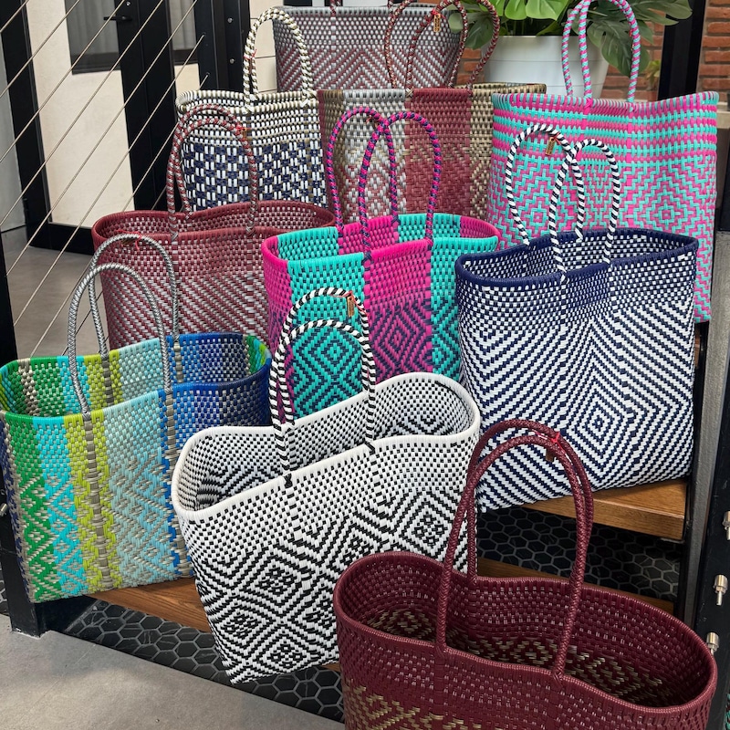 Plastic Woven Hand Bag - Etsy