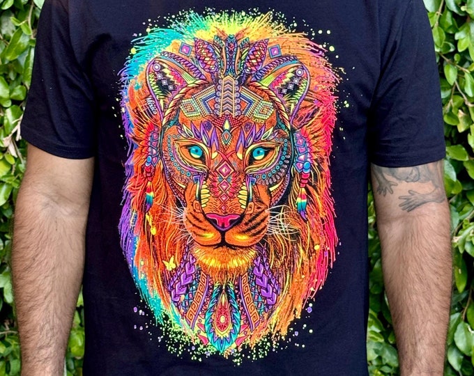 Mexican Lion T-shirts,handmade Serigraphy Mexican Shirt Artisanal ...