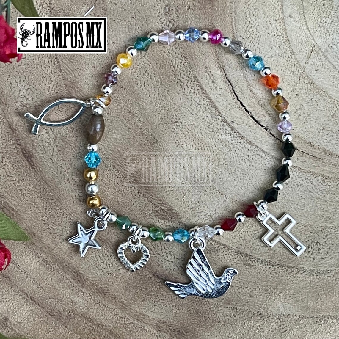 Mexican Religious Symbolic Charm Metal Braided - Etsy