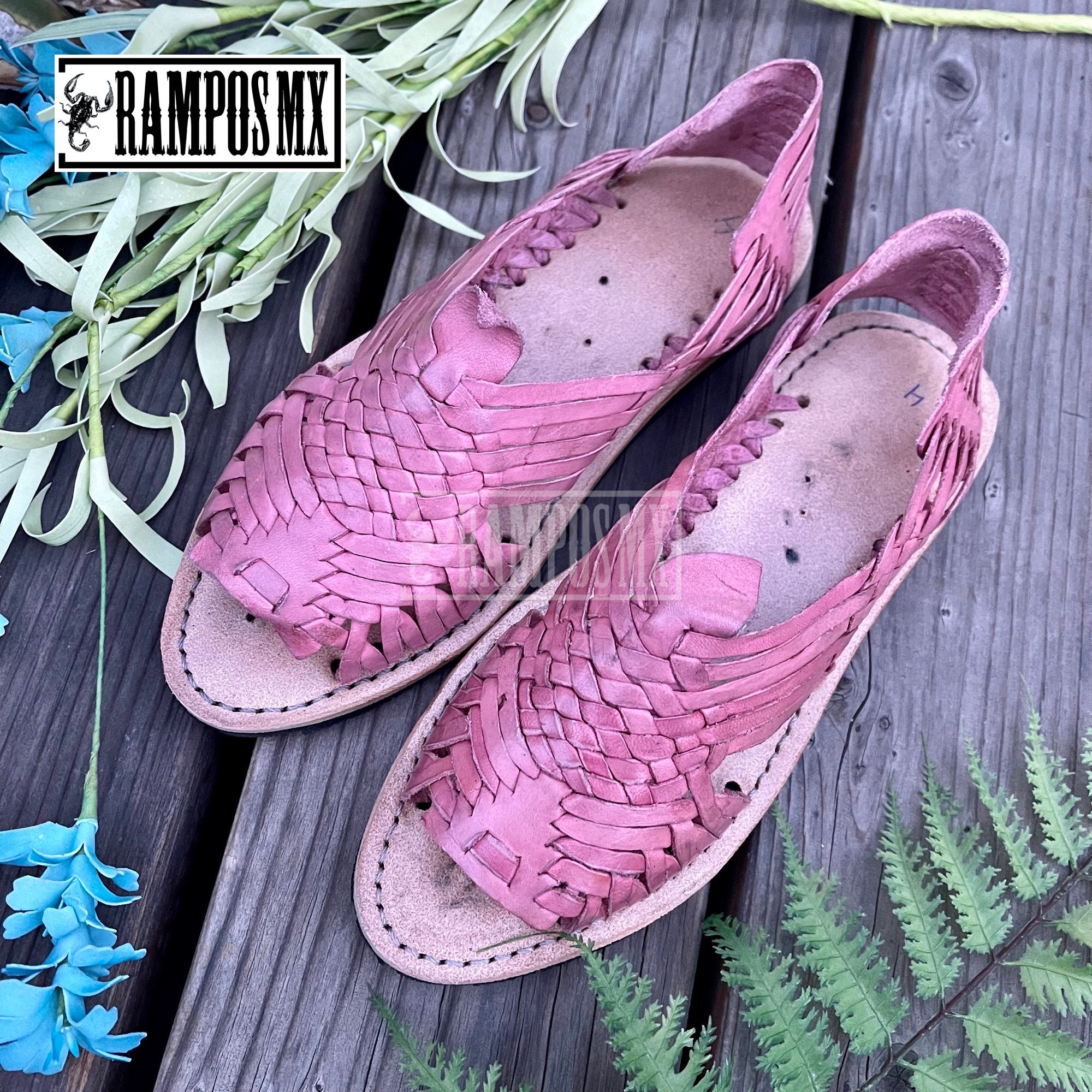 Womens Mexican Handmade Leather Pachucos Sandals, Mexican Huaraches ...