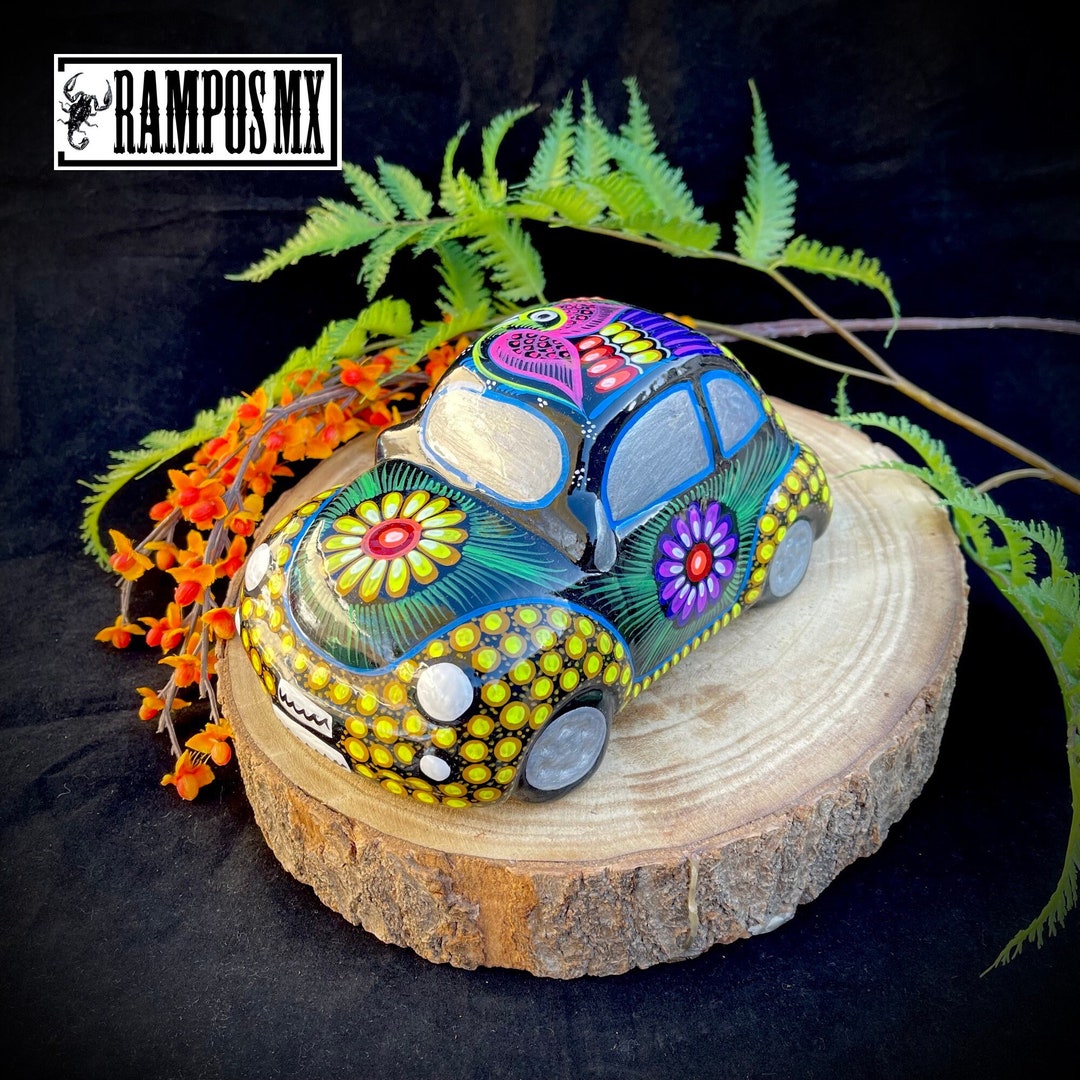 Beautiful Mexican Piggy Bank ,hand-painted Ceramic Piggy Coin ,car Coin ...