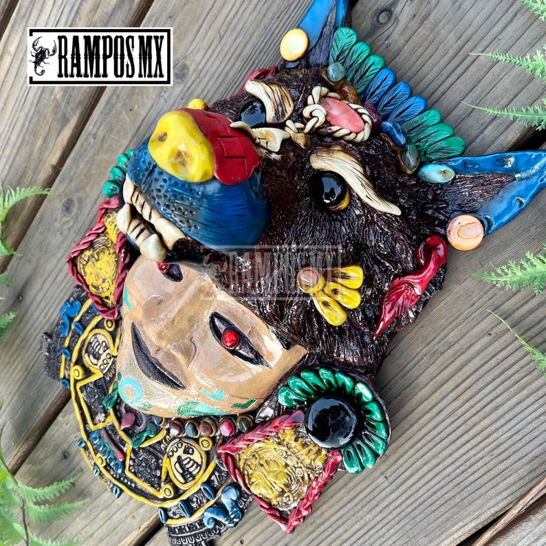 Beautiful Aztec Indian Figure Wall Statue Handmade - Etsy