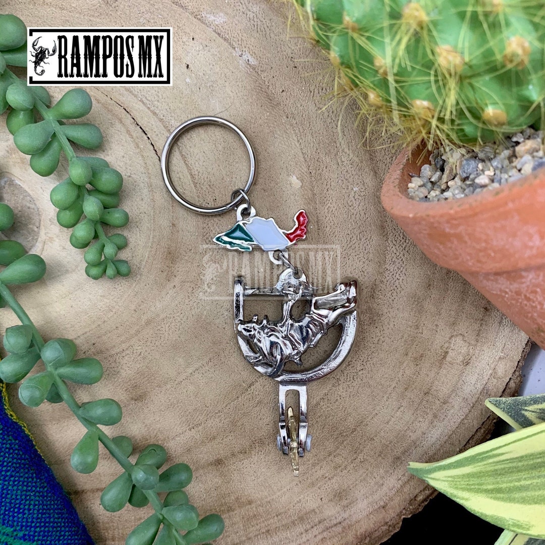 Mexican Western Cowgirl Cowboy Spurs Rodeo Steel Metal Key Chain, Rodeo ...
