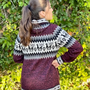 Mexican Hooded Sweater With Zipper ,mexican Boho Sweater ,mexican ...