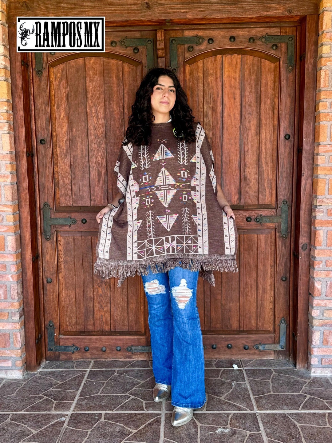 Traditional Mexican Poncho Blanket ,mexican Cape Sweater , Beautiful ...
