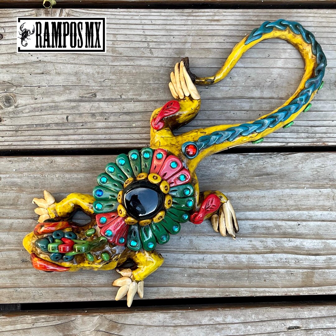 Beautiful Clay Lizard Gecko Decorative Wall / Table ,hand-painted ...