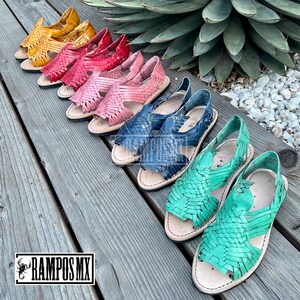 Womens Mexican Handmade Leather Pachucos Sandals, Mexican Huaraches ...