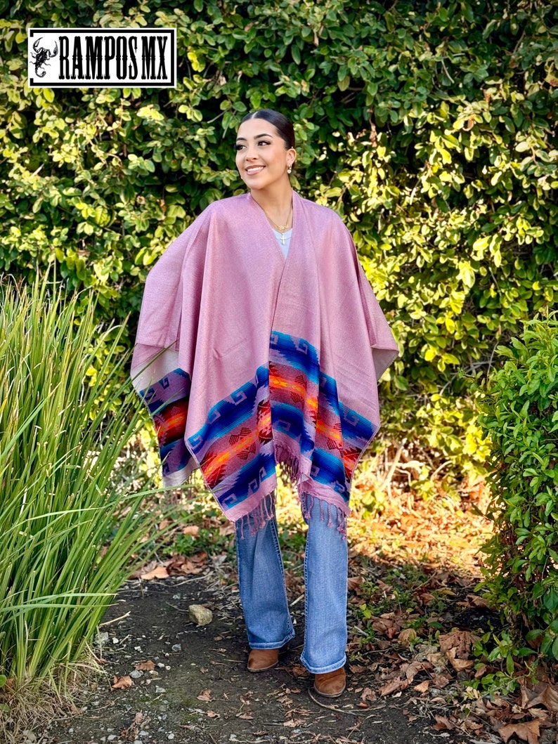Poncho tradicional peruano, chal mexicano, hermoso abrigo, poncho libre ...