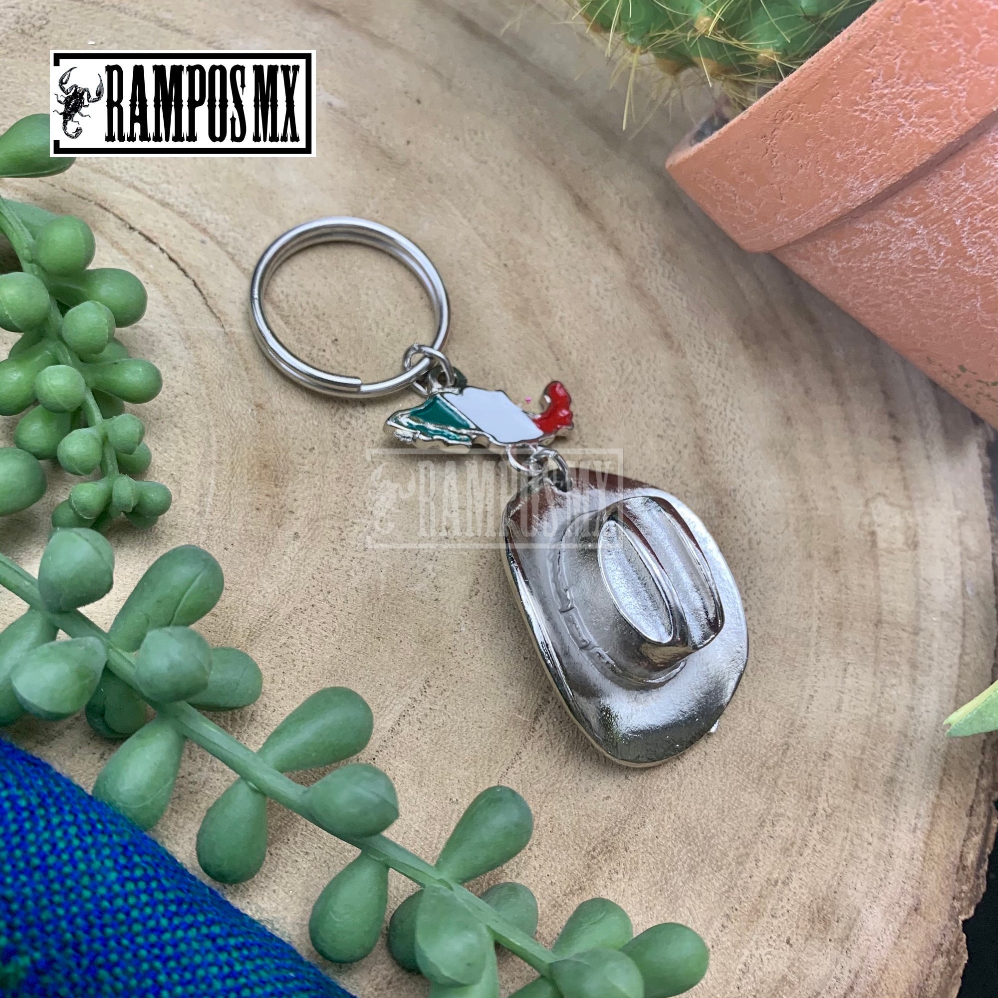 Mexican Western Cowgirl Cowboy Hat Steel Metal Key Chain - Etsy
