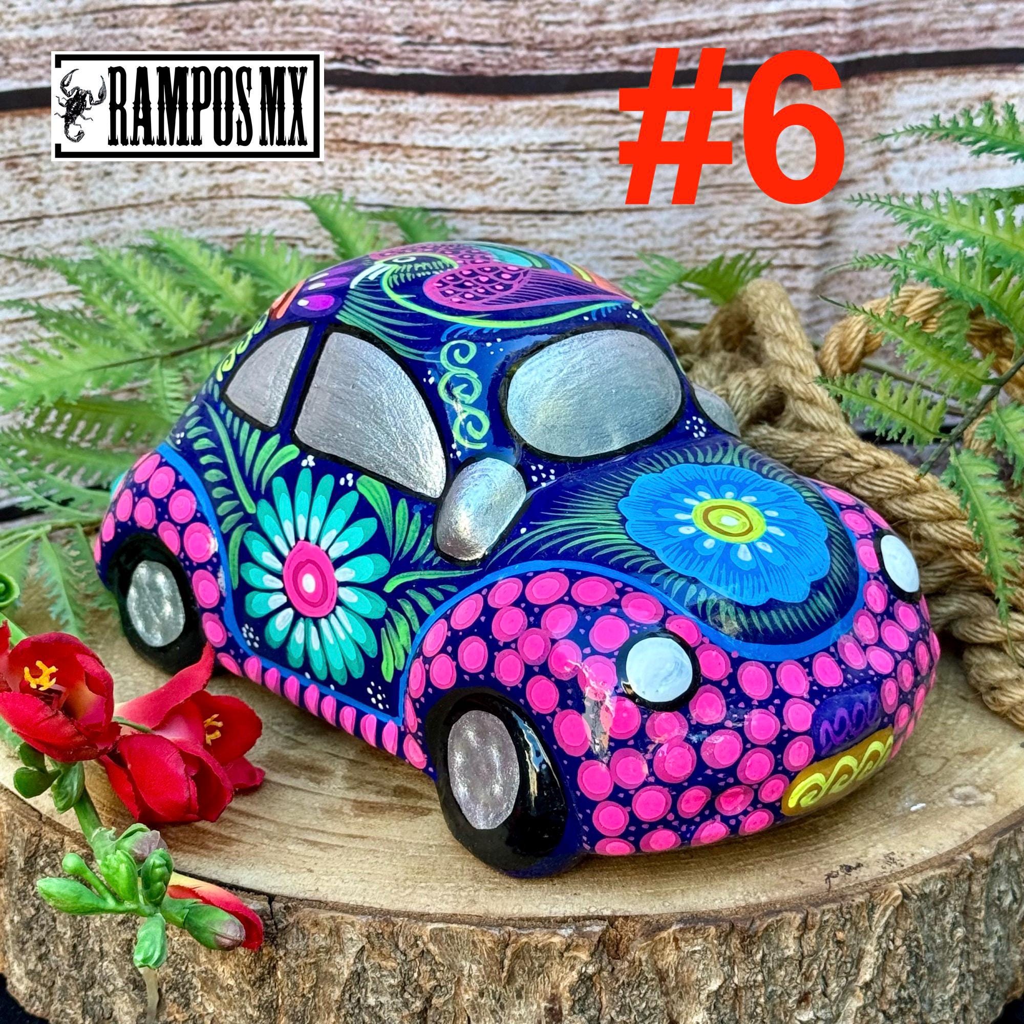 Beautiful Mexican Piggy Bank ,hand-painted Ceramic Piggy Coin ,car Coin ...