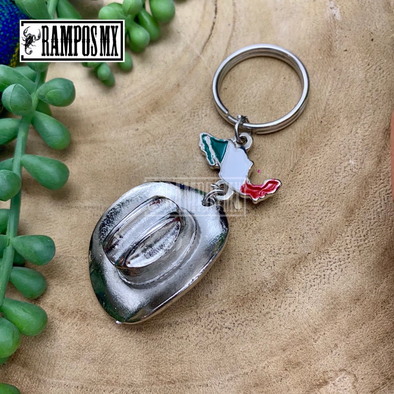 Mexican Western Cowgirl Cowboy Hat Steel Metal Key Chain - Etsy