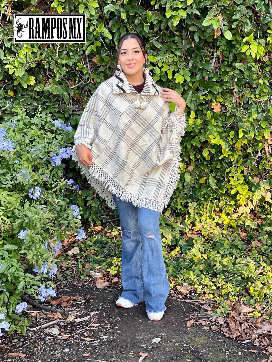 Mexican Wool Poncho Neck, Mexican Mañanita, Mexican Shawl Overcoat ...