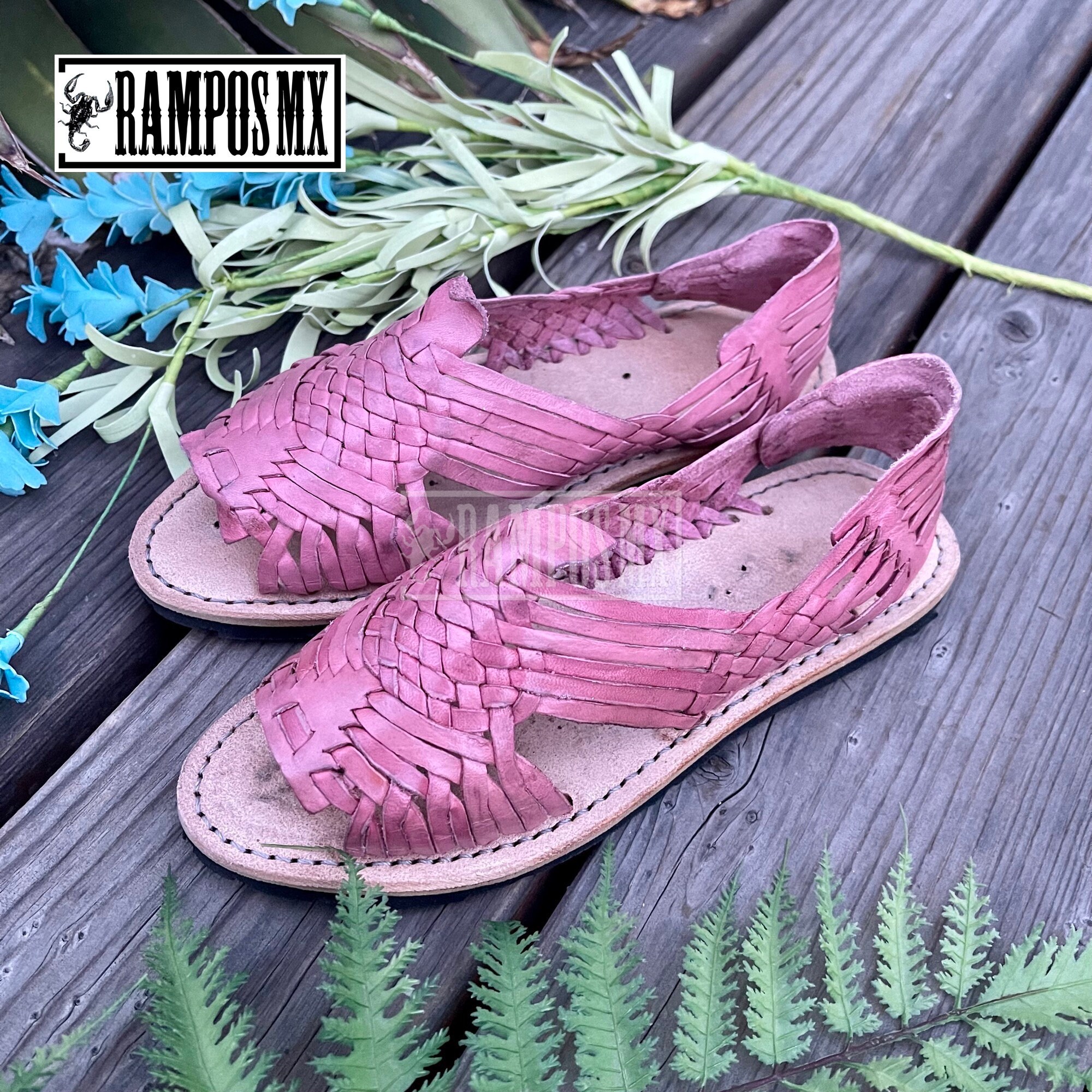 Womens Mexican Handmade Leather Pachucos Sandals, Mexican Huaraches ...