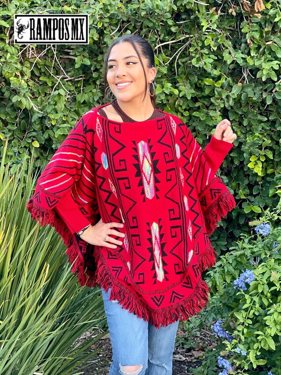 Mexican Poncho With Sleeves mexican Mañanitamexican Shawl - Etsy