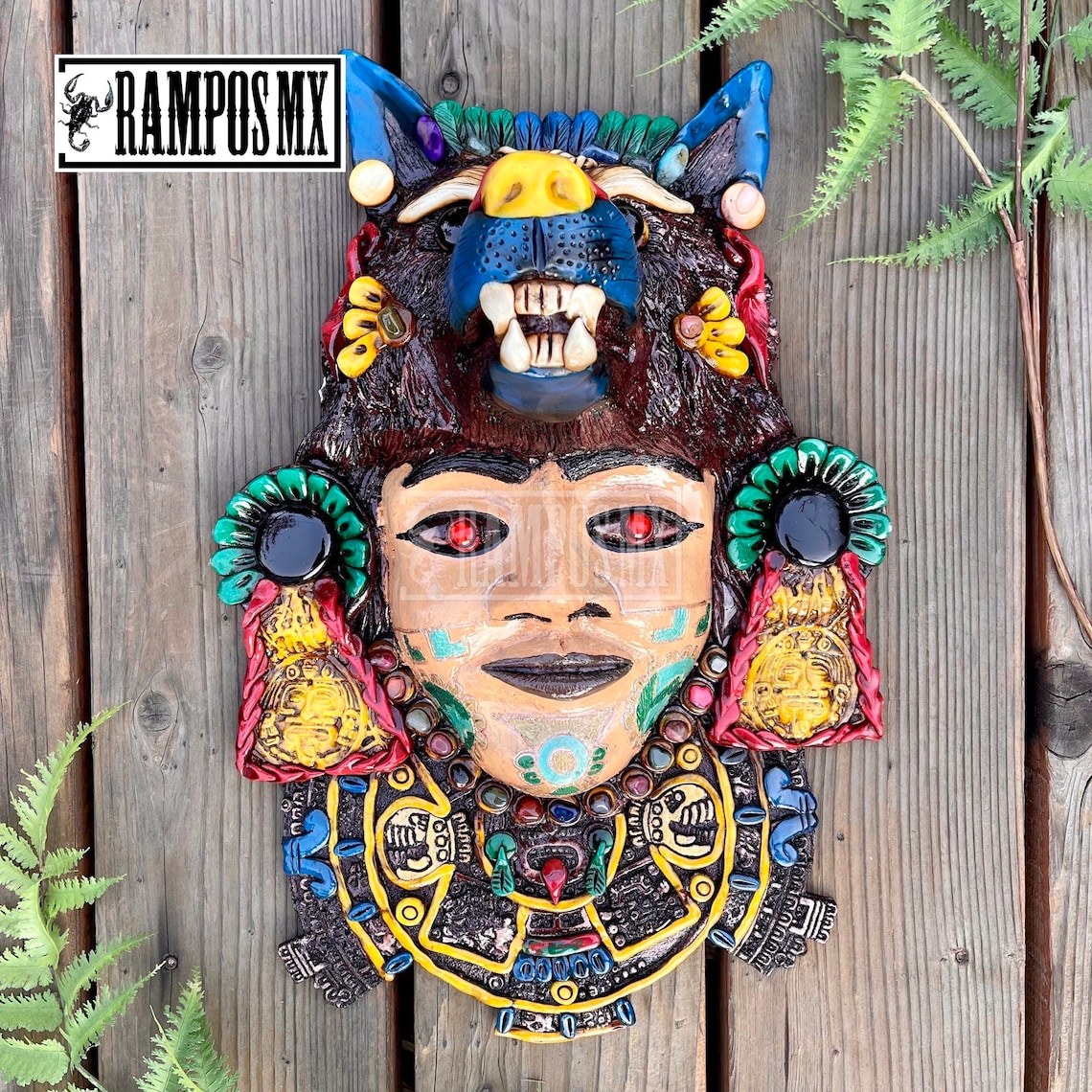 Beautiful Aztec Indian Figure Wall Statue Handmade | Etsy