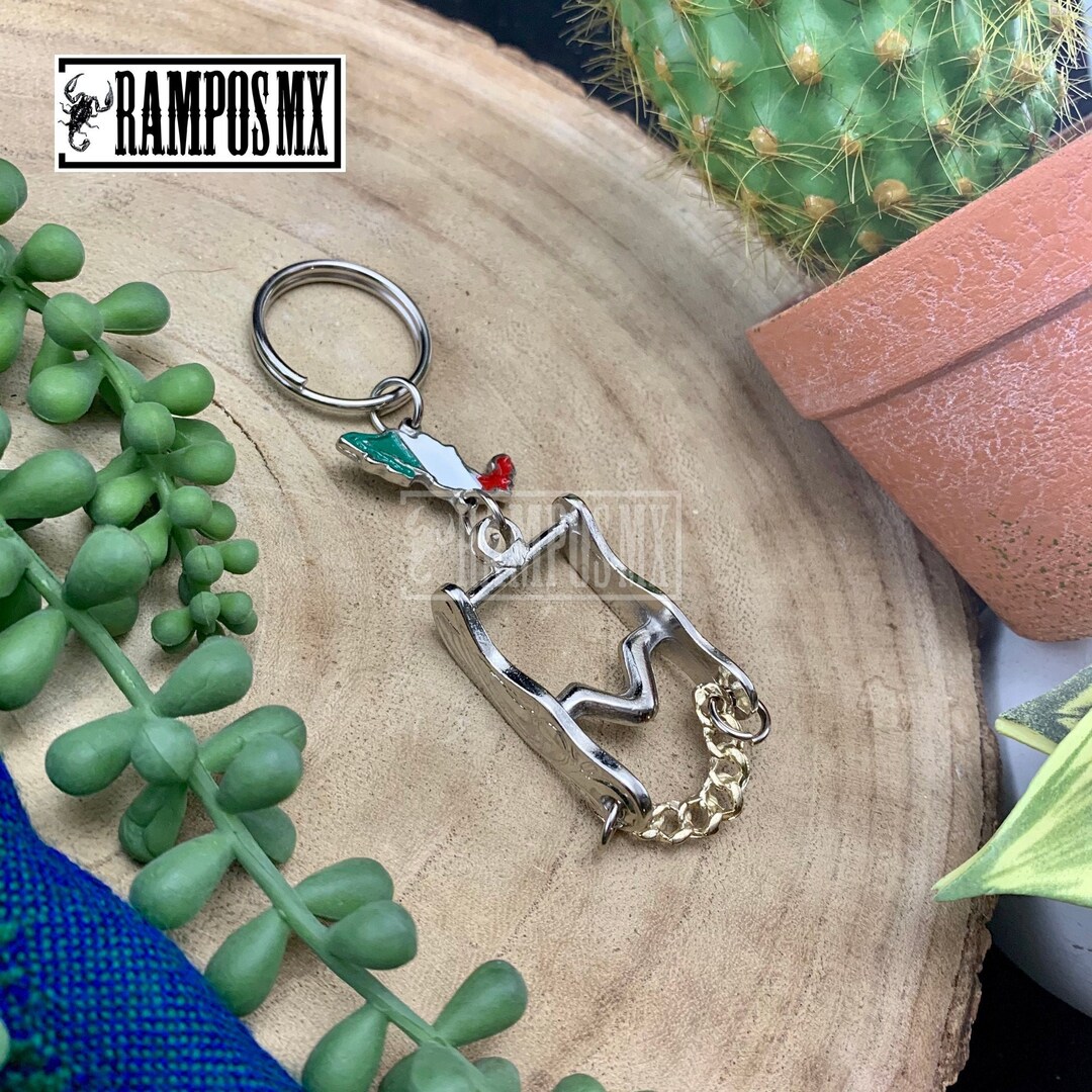 Mexican Western Ox Plow Cowboy Rodeo Steel Metal Key Chain, Ox Plowing ...