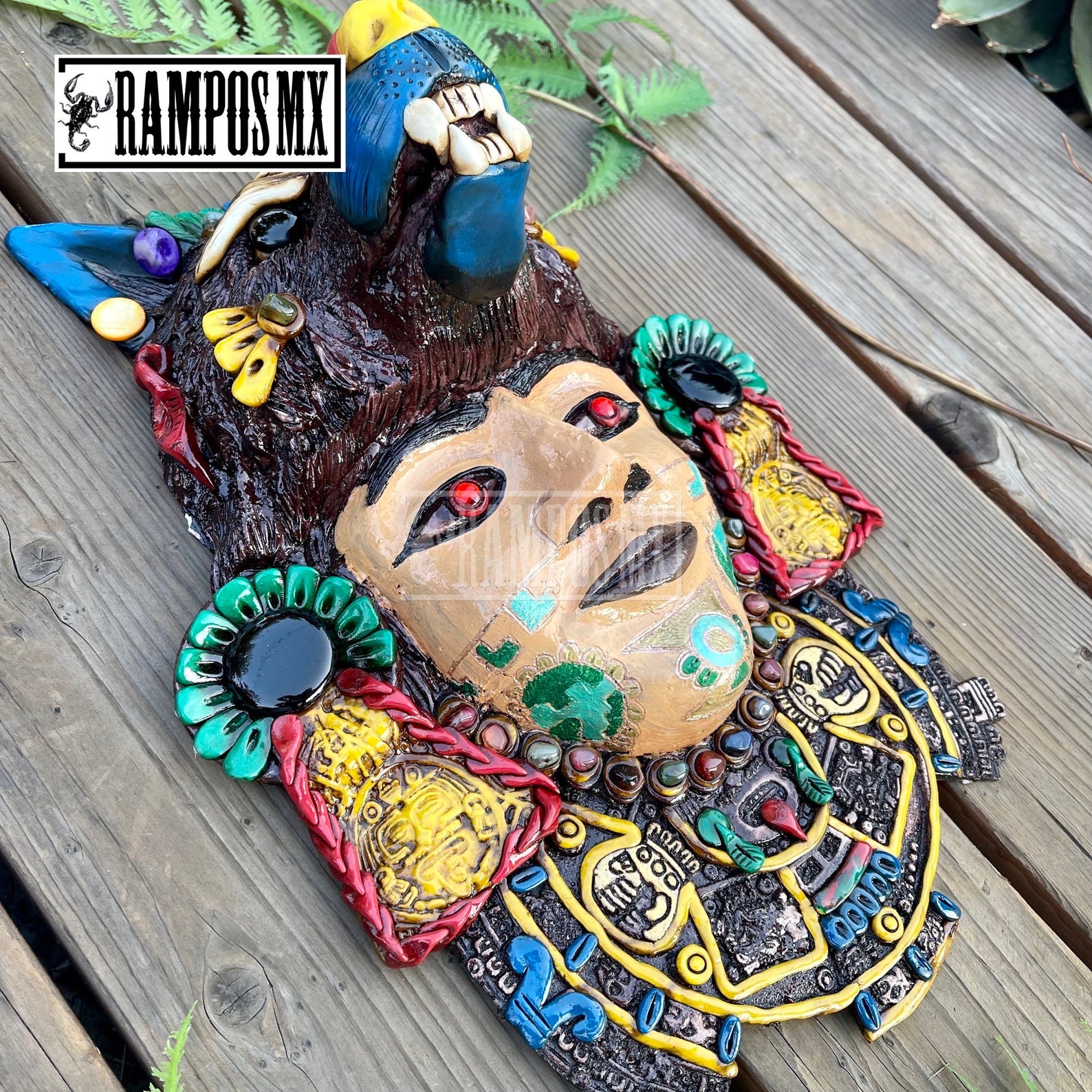 Beautiful Aztec Indian Figure Wall Statue Handmade - Etsy