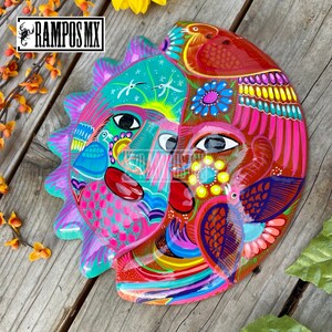 Beautiful Mexican Ceramic Decorative Sun and Moon Eclipse - Etsy