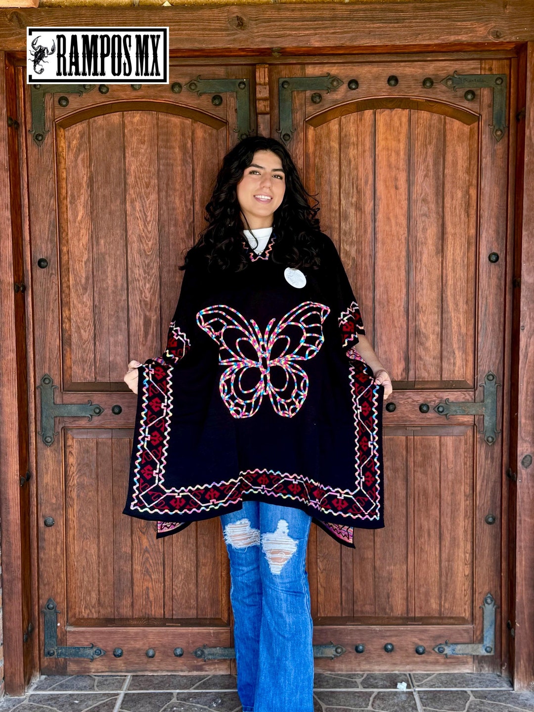 Traditional Mexican Poncho Blanket ,mexican Cape Sweater , Beautiful ...