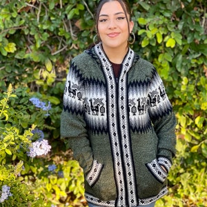 Mexican Hooded Sweater With Zipper ,mexican Boho Sweater ,mexican ...