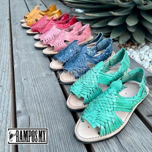 Womens Mexican Handmade Leather Pachucos Sandals, Mexican Huaraches ...