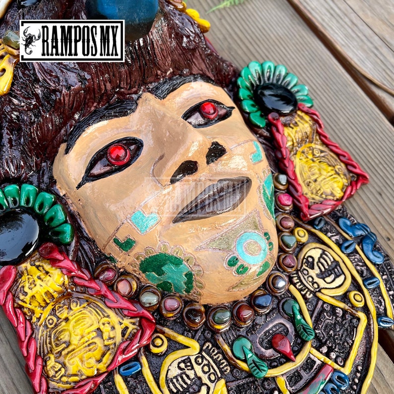 Beautiful Aztec Indian Figure Wall Statue Handmade - Etsy