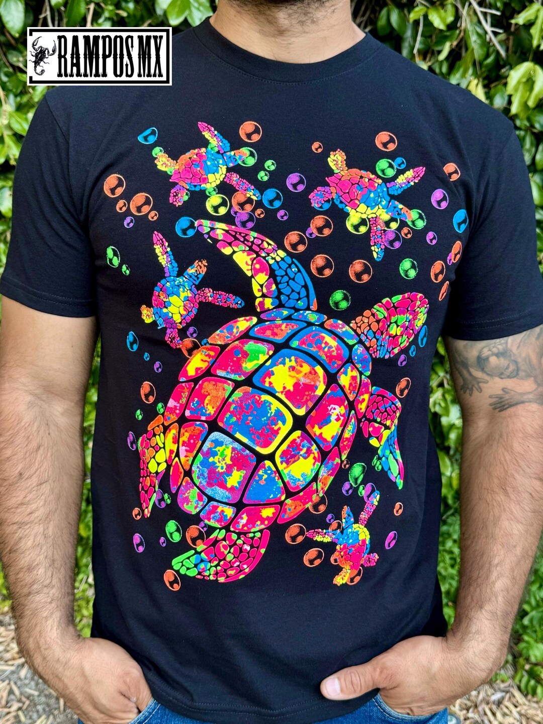 Mexican Turtle T-shirts, Handmade Serigraphy Mexican Tshirt Artisanal ...