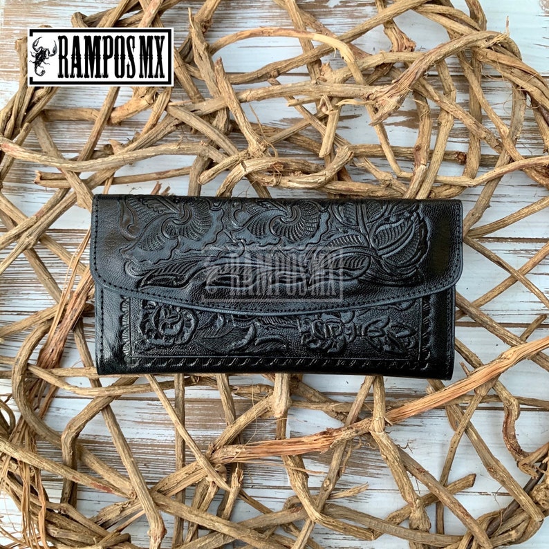 Mexican Women Wallet Handmade Genuine Trifold Leather Wallet - Etsy