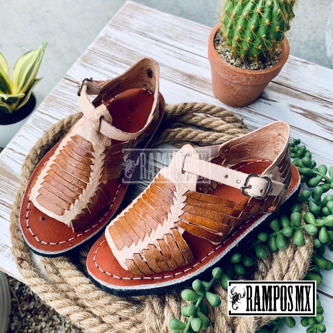 Kids Boys Mexican Leather Sandals , Children Handmade Huaraches Sandals ...
