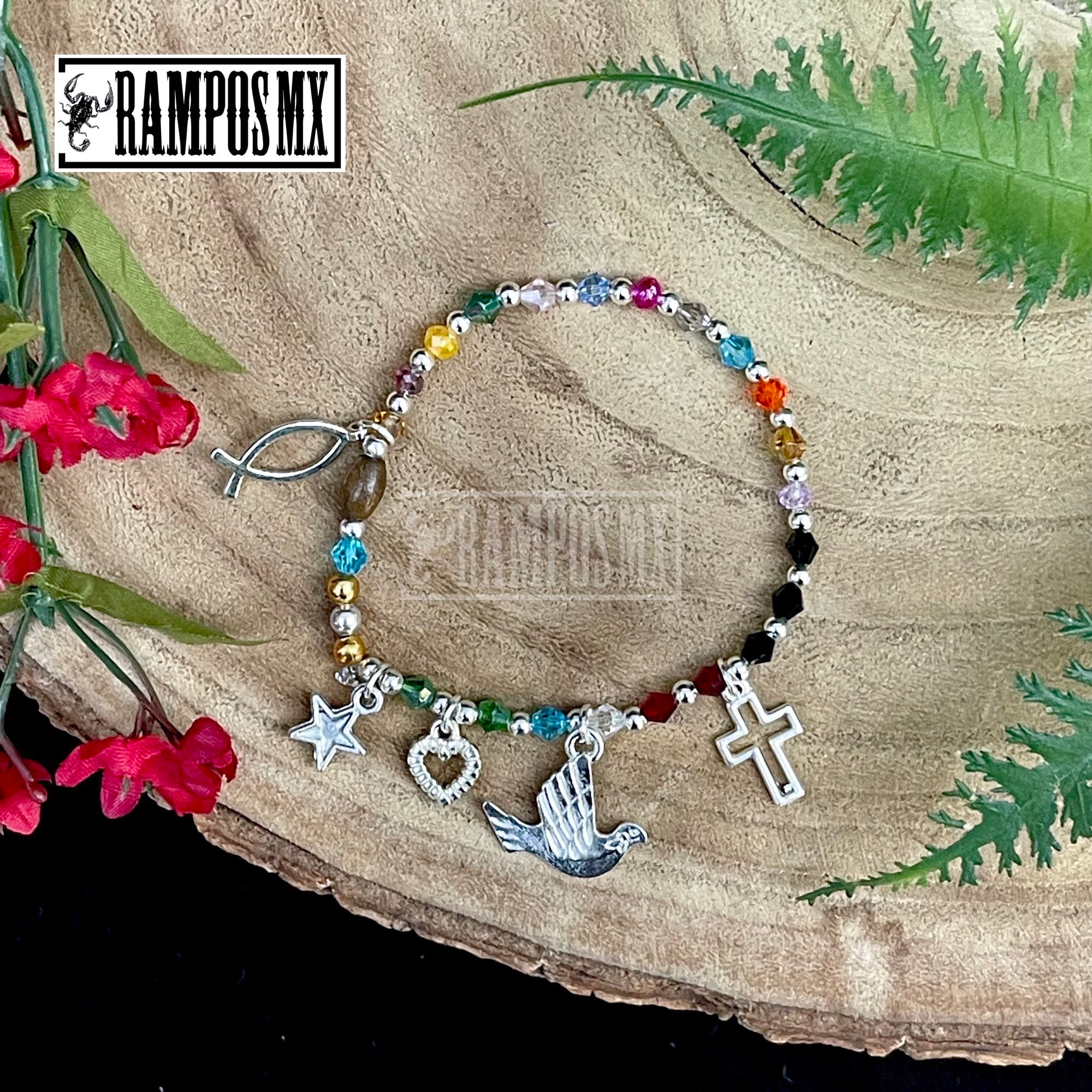 Mexican Religious Symbolic charm Metal braided | Etsy