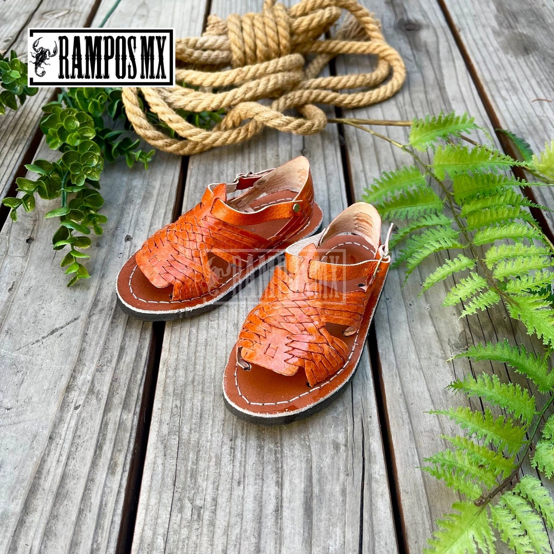 Kids Boys Mexican Leather Sandals , Children Handmade Huaraches Sandals ...
