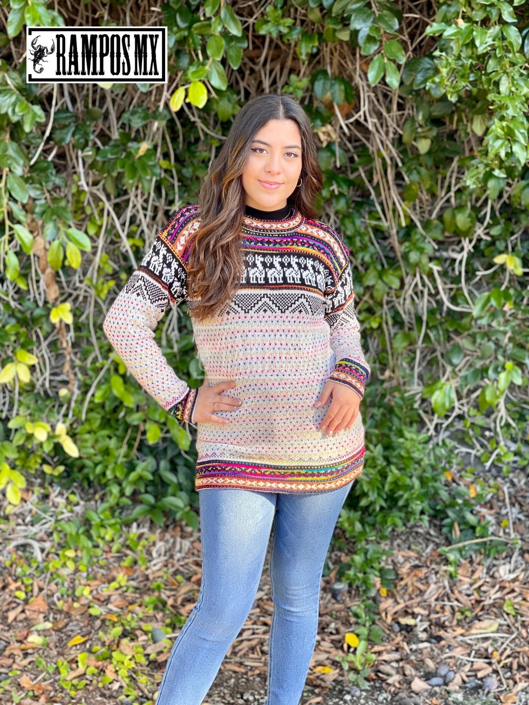 Mexican Embroidered Sweater ,mexican Boho Sweater ,mexican Bohemian ...