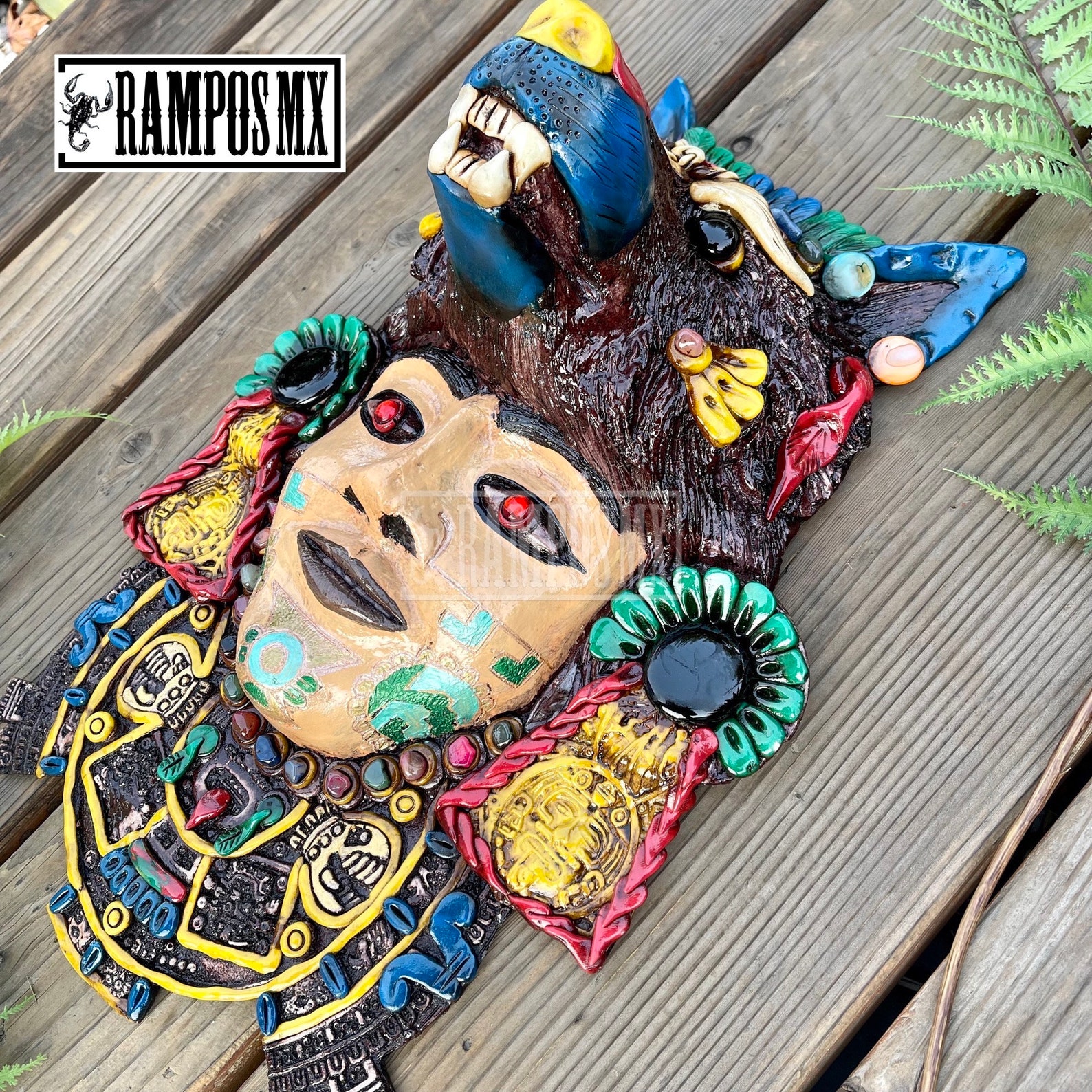 Beautiful Aztec Indian Figure Wall Statue Handmade - Etsy