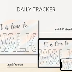 WALK Checklist Daily Tracker Activity Digital Print Planner - Etsy
