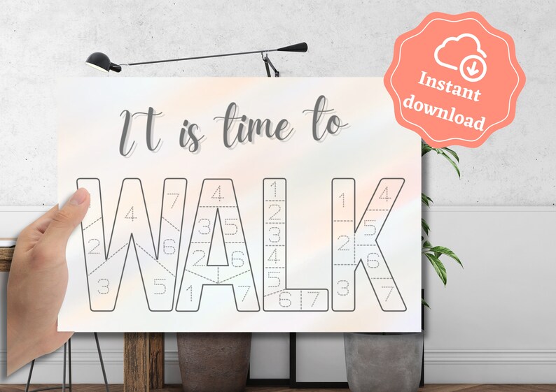 WALK Checklist Daily Tracker Activity Digital Print Planner - Etsy