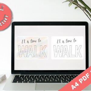 WALK Checklist Daily Tracker Activity Digital Print Planner - Etsy