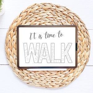 WALK Checklist Daily Tracker Activity Digital Print Planner - Etsy