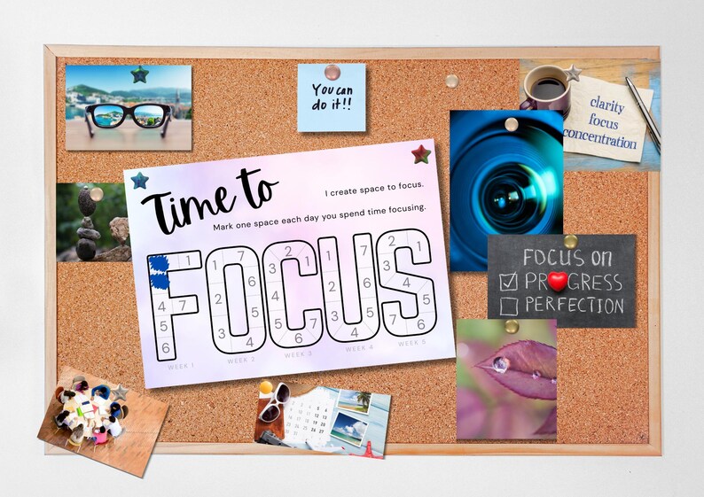 FOCUS Habit Tracker Printable, 5 Week Deep Work Log, Intentional Study ...