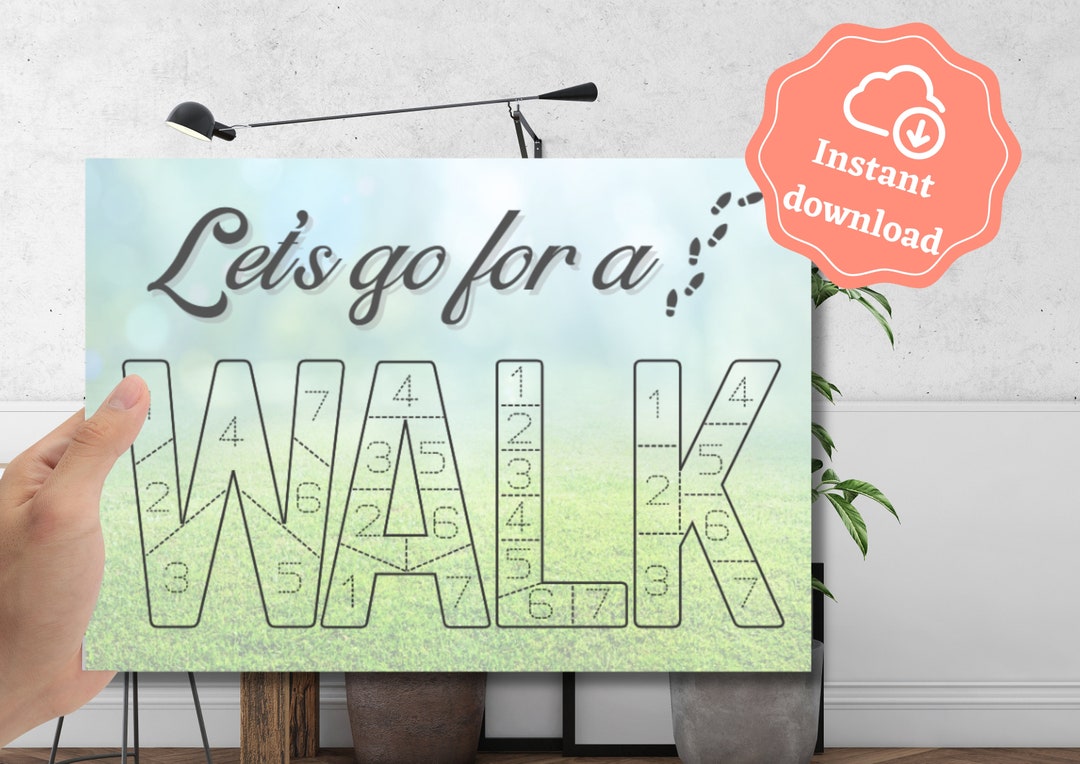Walk Checklist Daily Activity Tracker Digital Print Planner - Etsy