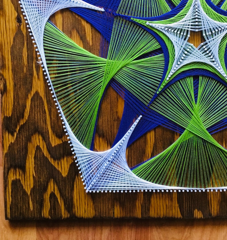 Colorful Pentagon String Art Wall Hanging - Etsy