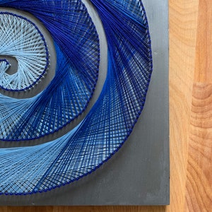 Homemade String Art - Blue Spiral - Etsy