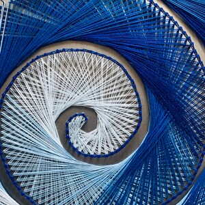 Homemade String Art - Blue Spiral - Etsy