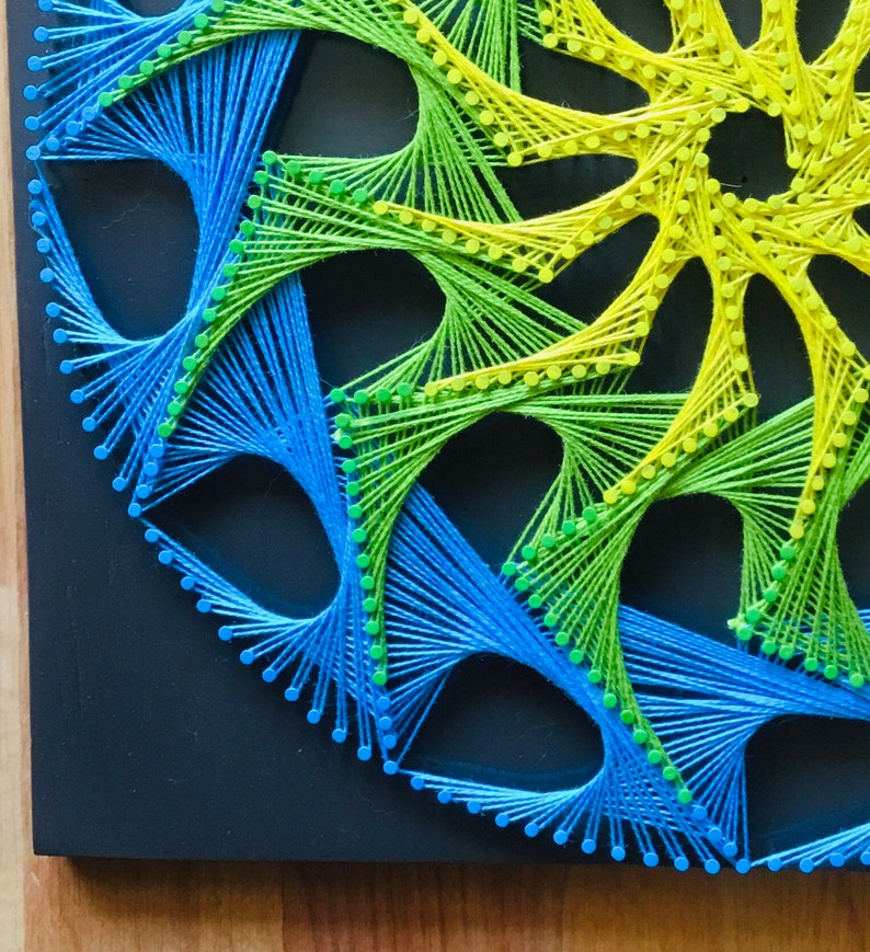 Homemade String Art - Pinwheel Inspired - Etsy