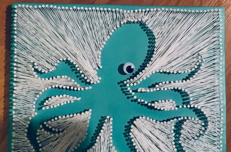String Art Octopus - Negative Space - Etsy