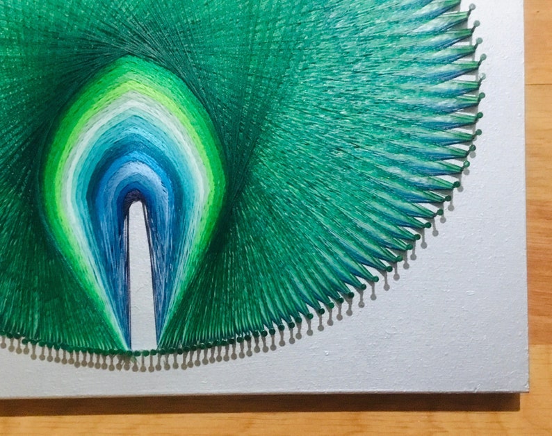 Oval String Art Peacock Colors - Etsy
