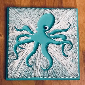 String Art Octopus - Negative Space - Etsy