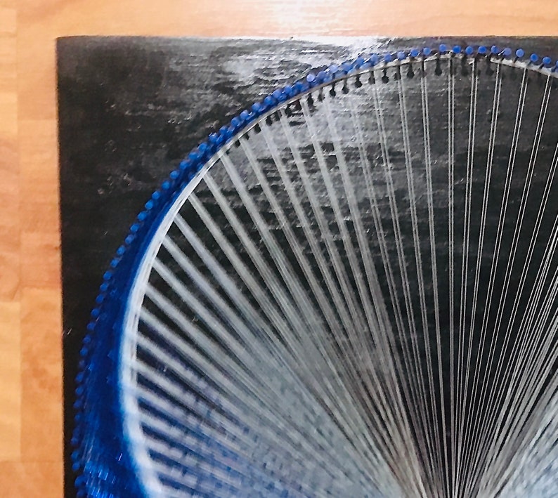 Mandala Metallic String Art Varying Shades of Blue - Etsy